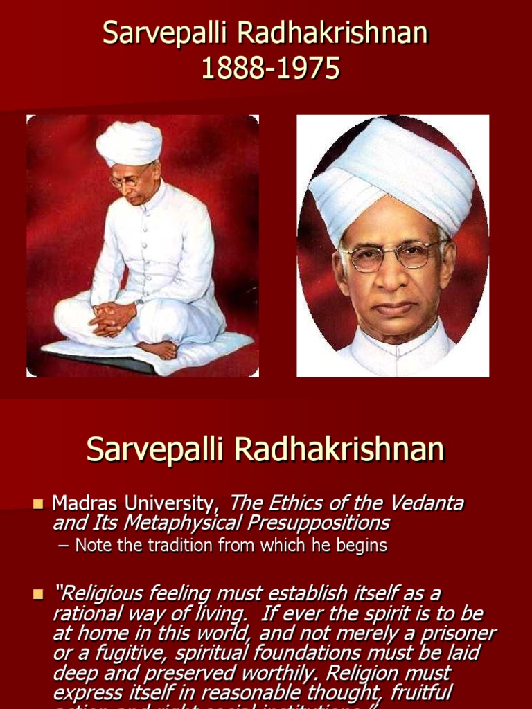 Sarvepalli Radhakrishnan: Philosophy & Legacy | PDF | Spirituality ...