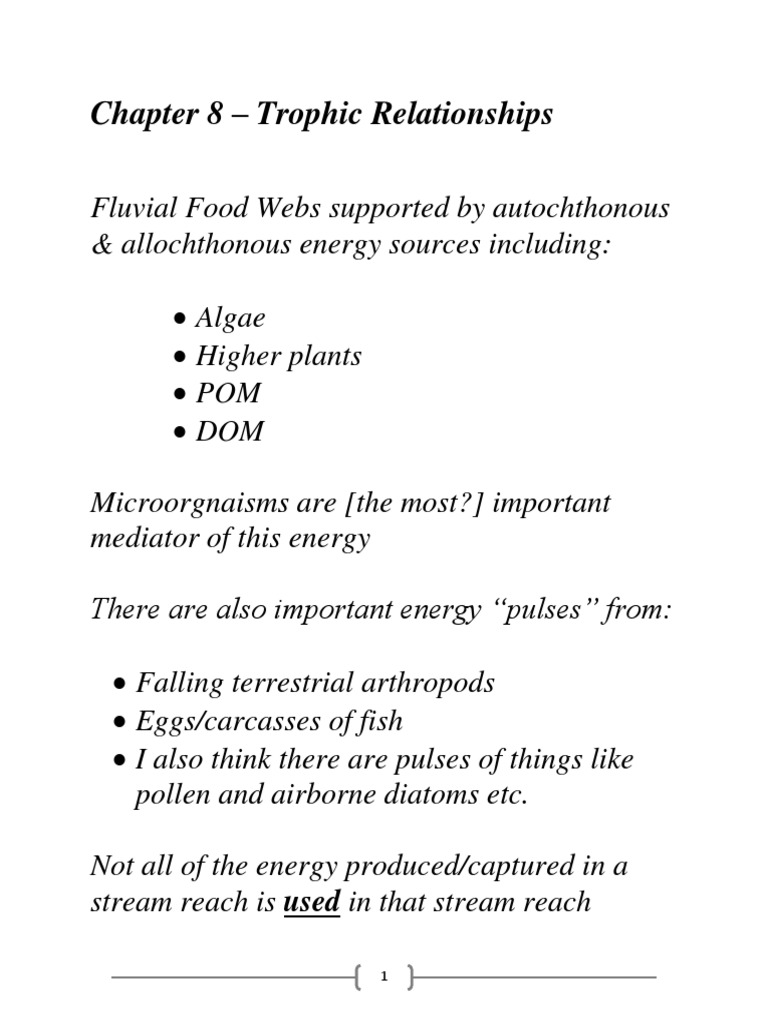 Chapter 8 - Trophic Relationships: Algae Higher Plants POM DOM | PDF ...