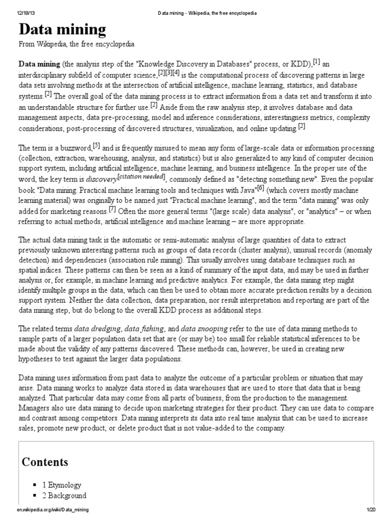 Data Mining - First Page PDF | PDF | Test Set | Data Mining