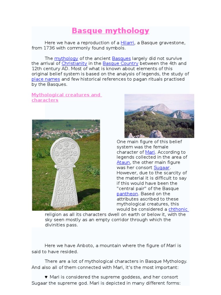 Basque Mythology | PDF | Mythology | Basque Country (Autonomous Community)