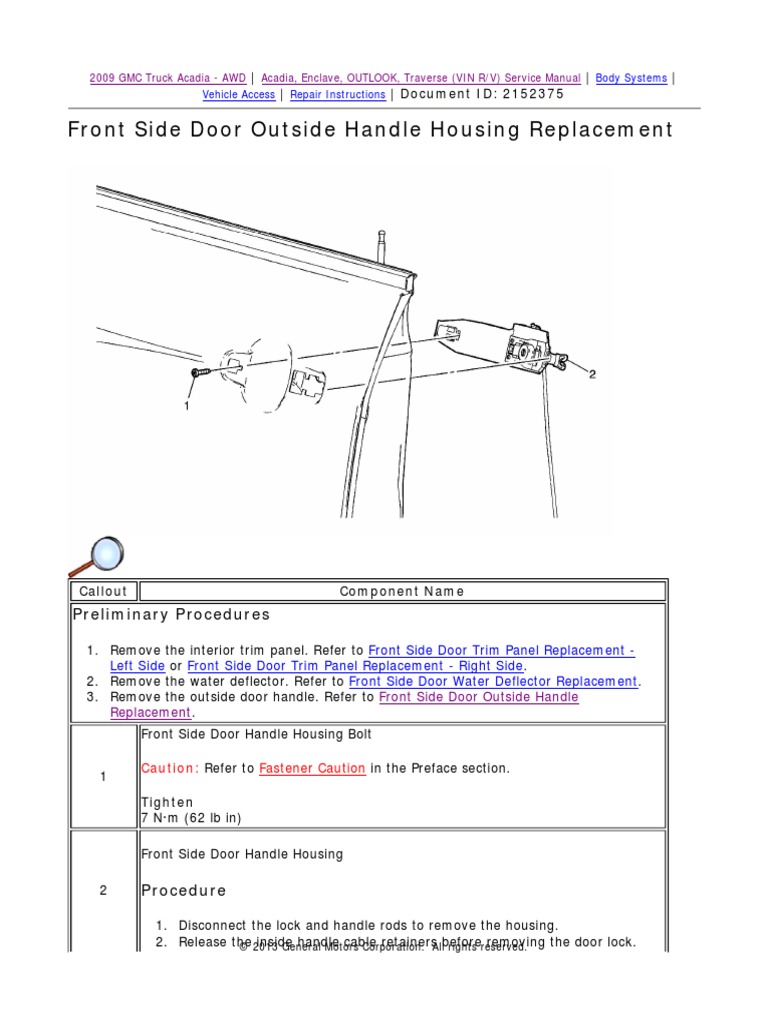 Outside Handle Housing | PDF