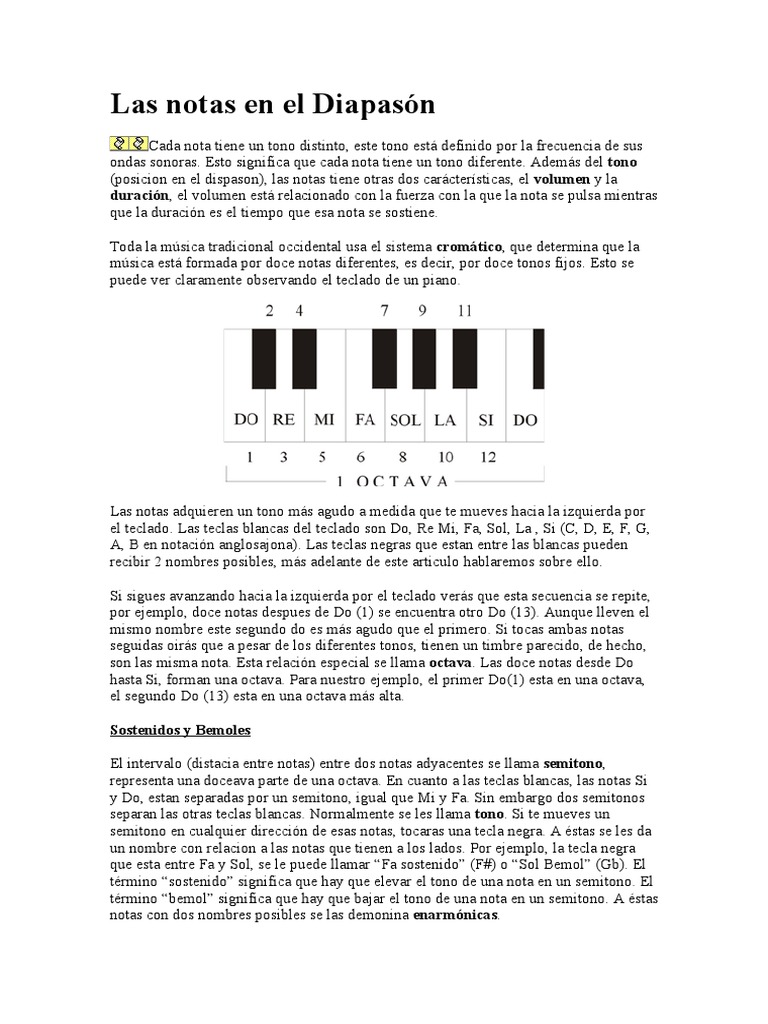 Guía de Notas en el Diapasón | PDF | Guitarras | Pitch (Música)
