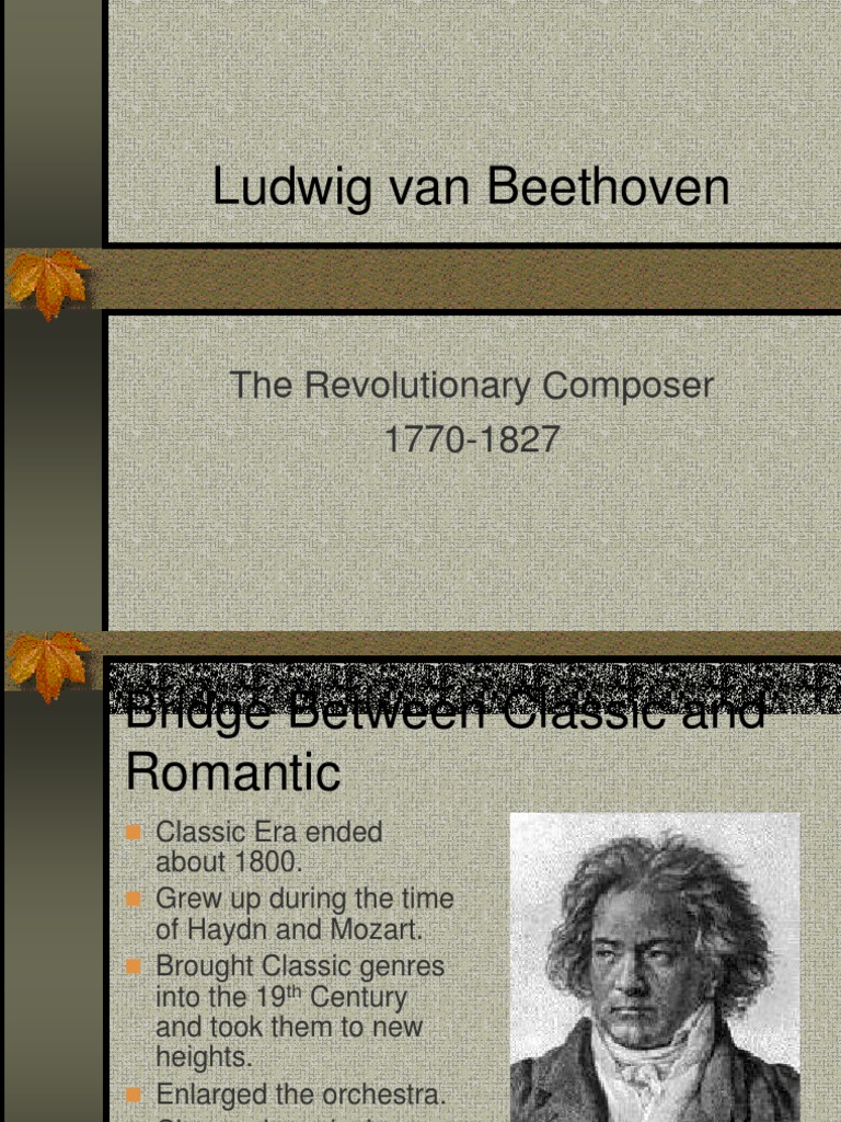 Ludwig Van Beethoven: The Revolutionary Composer 1770-1827 | PDF | Art ...
