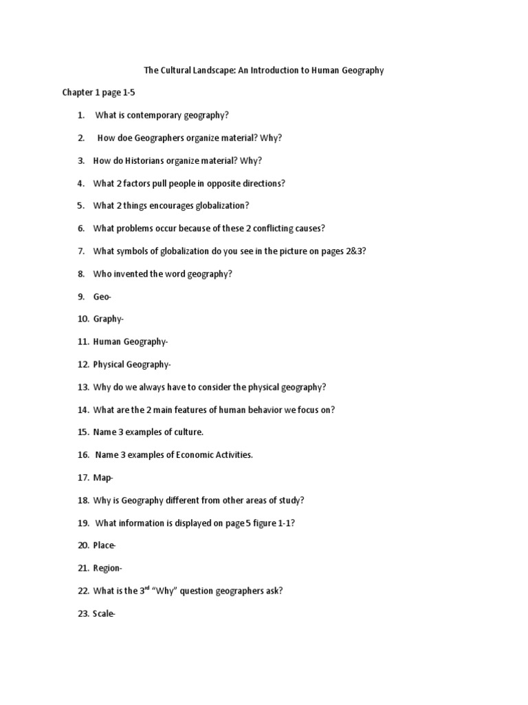 Introduction to Human Geography Concepts | PDF | Geography | Map