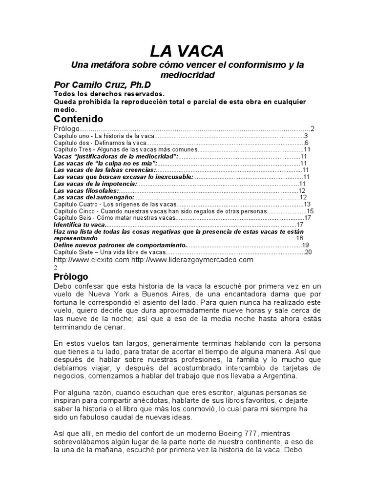 Lectura La Vaca | PDF