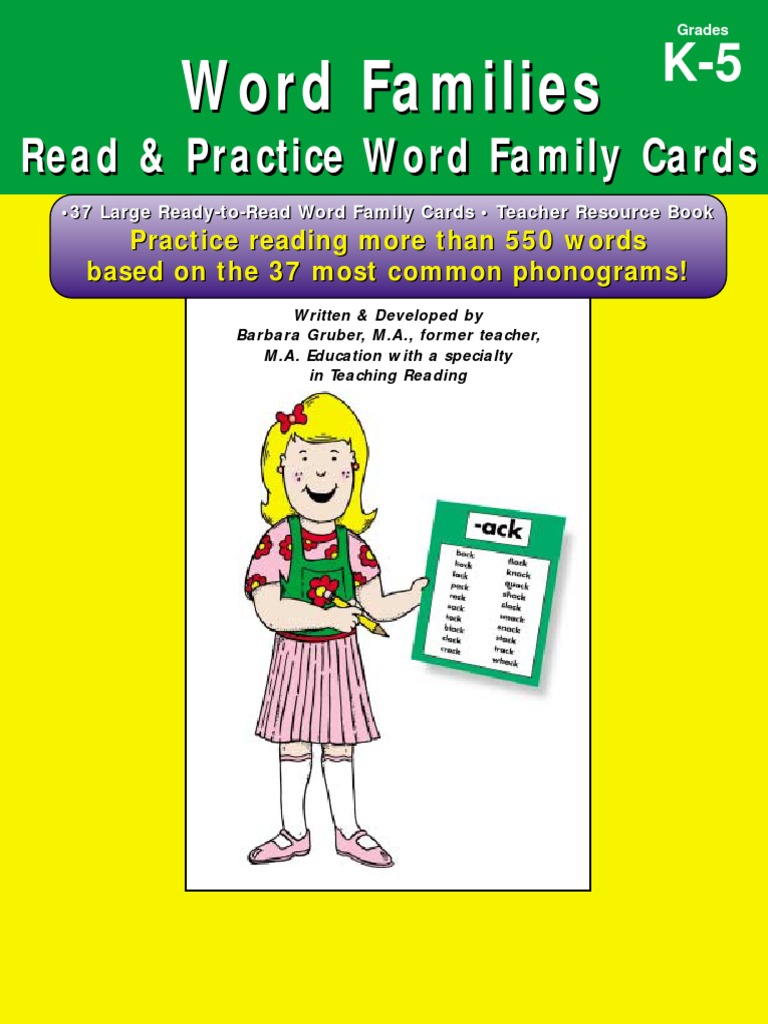 Word Family Activity Book | PDF | Wellness
