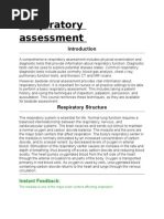 Respiratory Assessment Checklist | PDF | Lung | Thorax