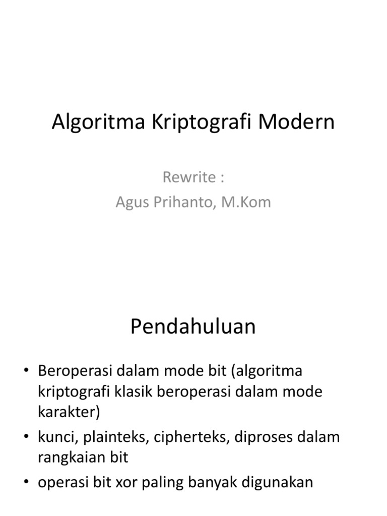 Contoh Kriptografi Modern | PDF