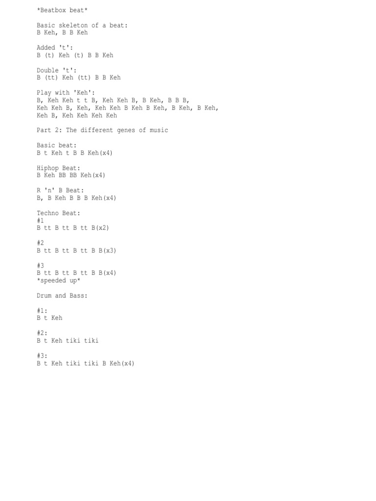 Beatbox Beat | PDF