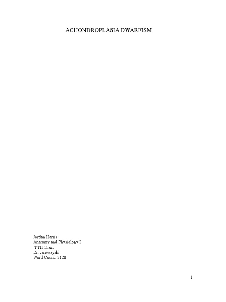 Understanding Achondroplasia Dwarfism | PDF | Genetic Disorder ...
