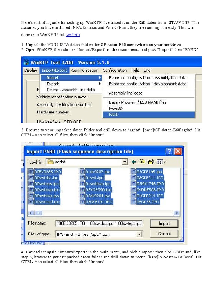 WinKFP Import | PDF | Bmw