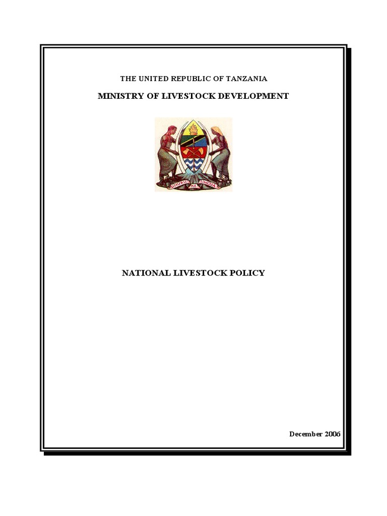 National Livestock Policy (NLP), 2006 | PDF | Livestock | Agriculture