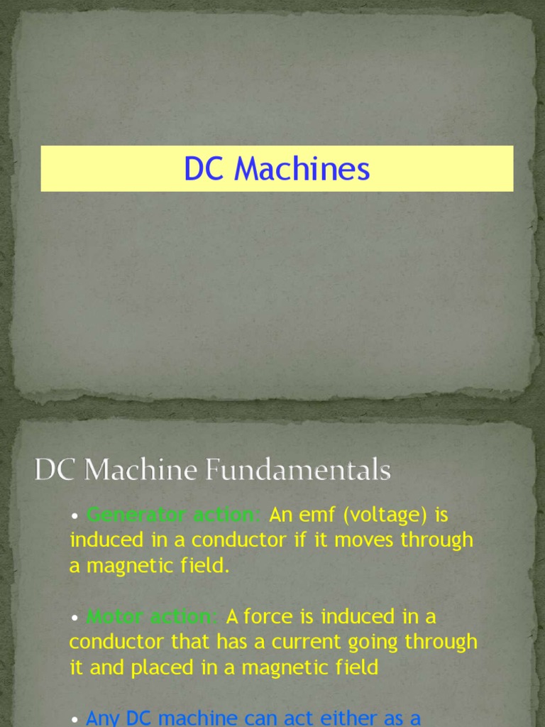 DC Machine PDF | PDF | Electric Motor | Electrodynamics