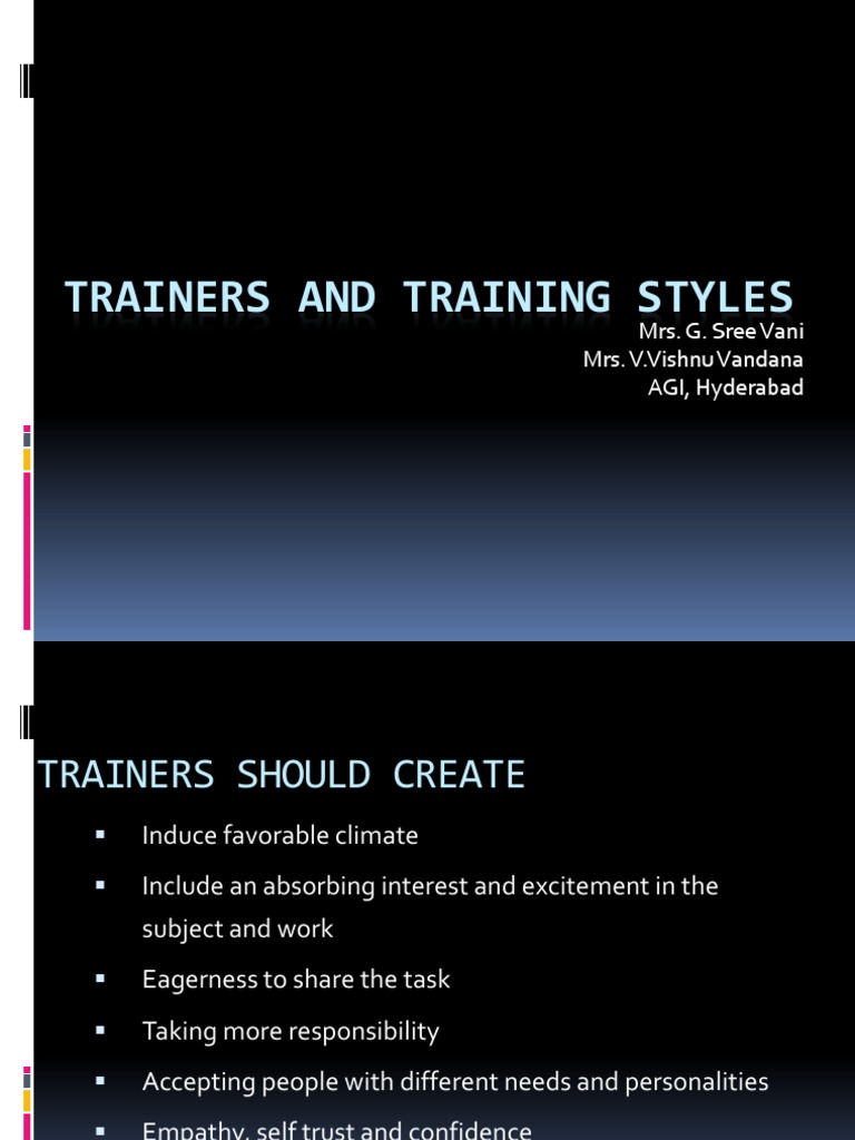 Trainers and Training Styles Three Dilemmas | PDF | Empathy | Learning