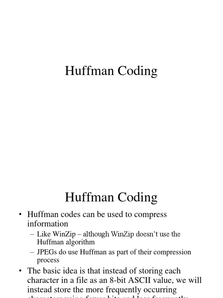 Huffman Algorithm - Code Construction 2 | PDF | Code | Data Compression