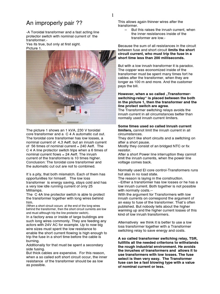 Transformer Switching Relay Download Free Pdf Fuse Electrical