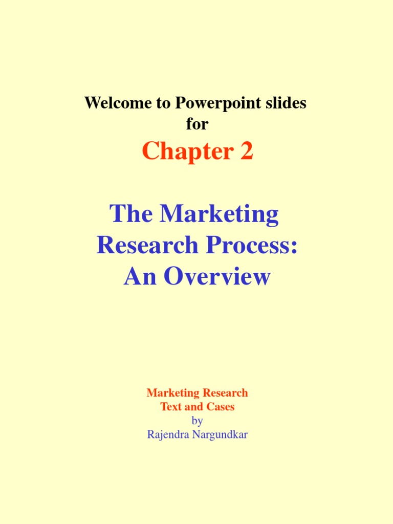 The Marketing Research Process: An Overview: Welcome To Powerpoint ...