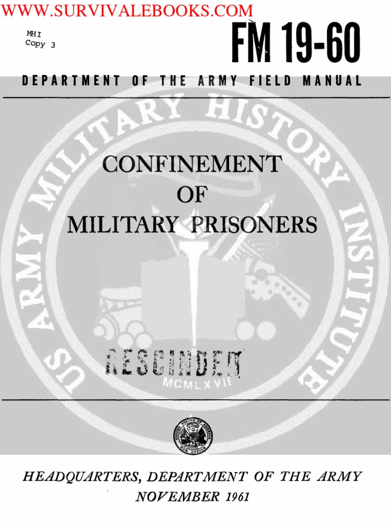 1961 US Army Vietnam War Confinement of Military Prisoners 120p | PDF