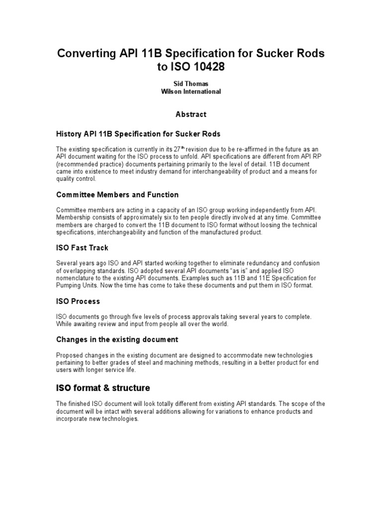 Abstract - Wilson - History API 11B Specification | PDF