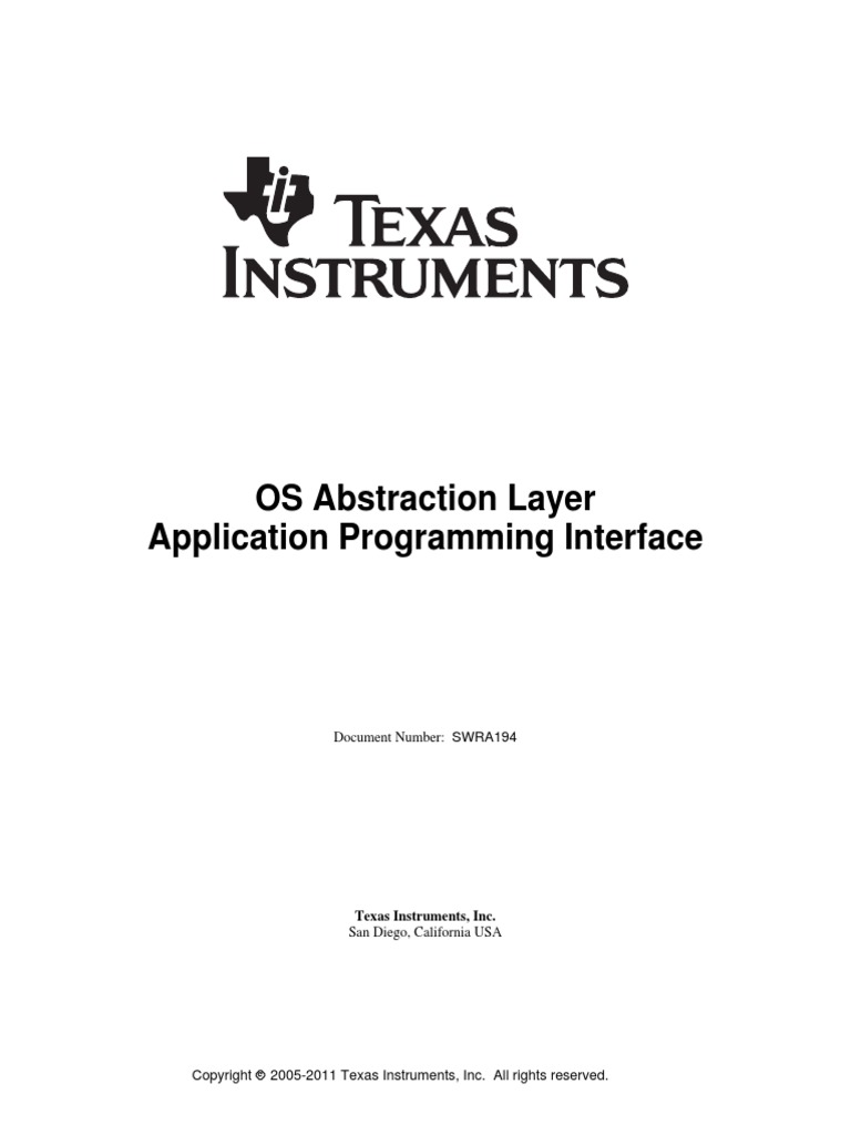 Osal Api Pdf Application Programming Interface Operating System