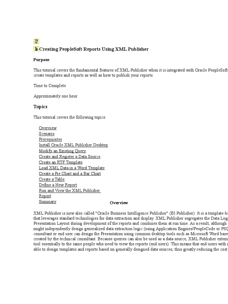 Step by Step Process For XMLP Peoplesoft | PDF | Oracle Database | Business Intelligence