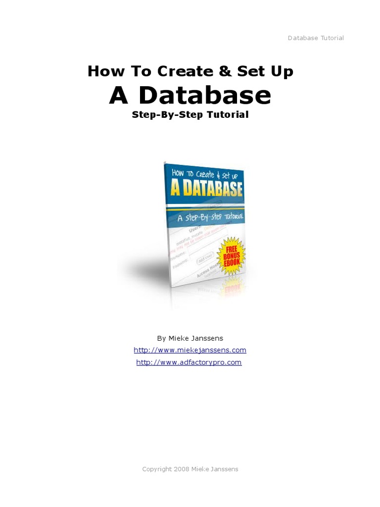 Database Tutorial Pdf