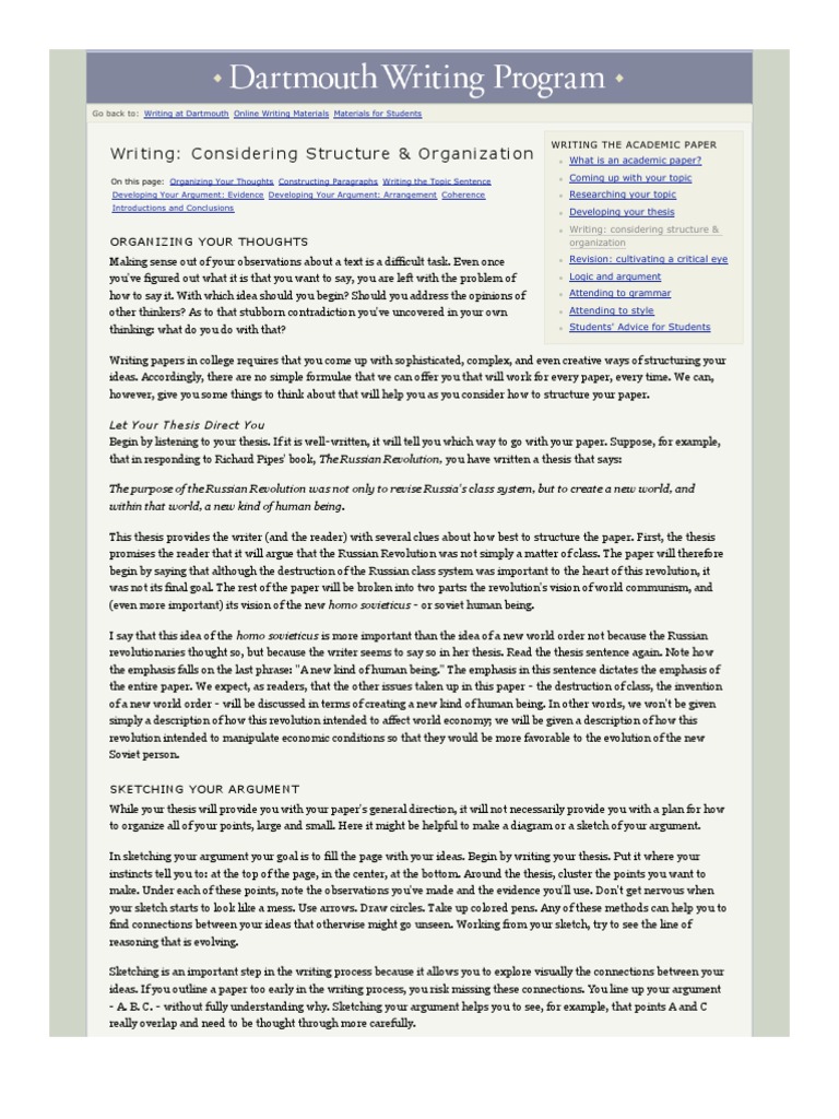 Www-Dartmouth-Edu Writing Materials Student Ac Paper Write-Shtml H0bos ...