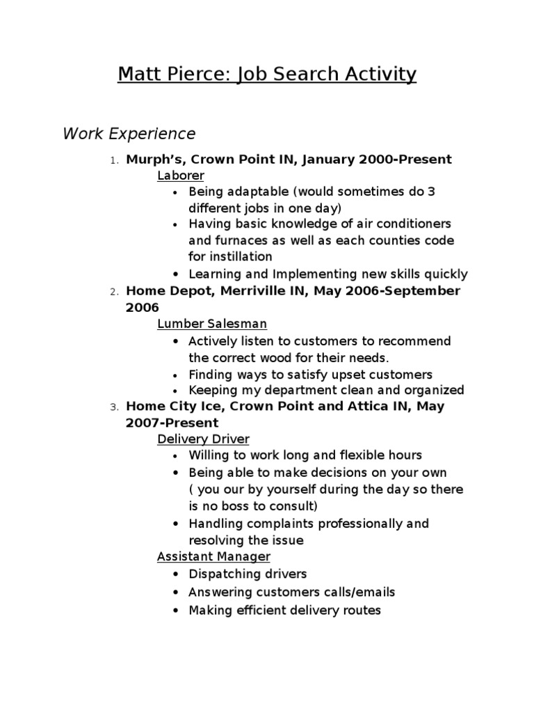 Job Search Activity | PDF | Cognition | Learning