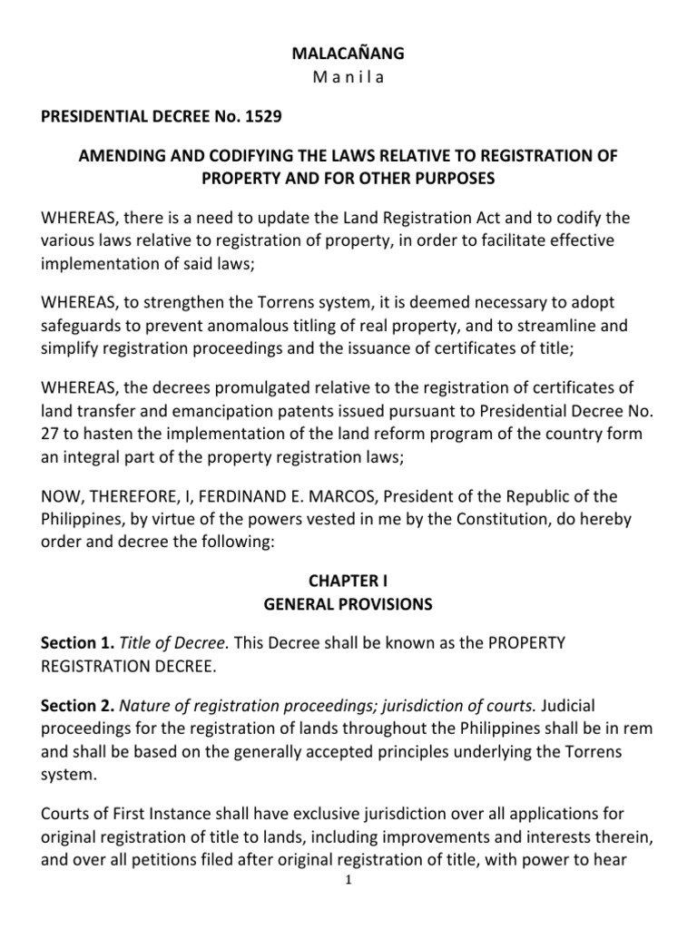 PD 1529 | PDF | Property Law | Business