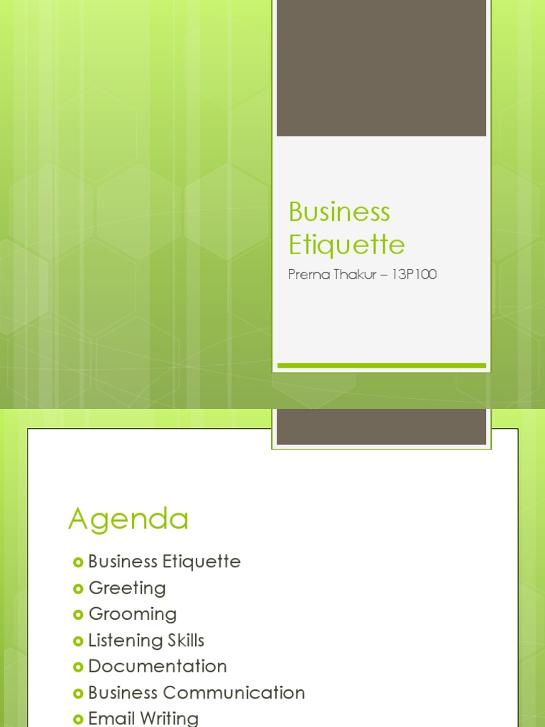 Essentials of Business Etiquette | PDF | Career & Growth