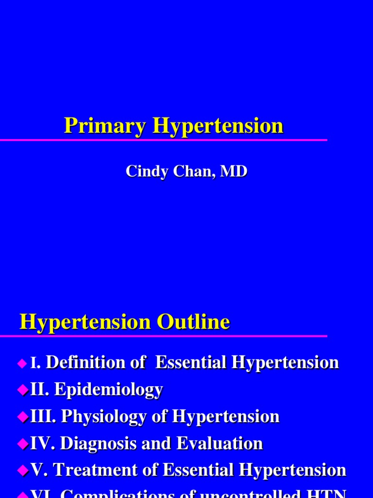 Essential Hypertension - Students | PDF | Hypertension | Blood Pressure