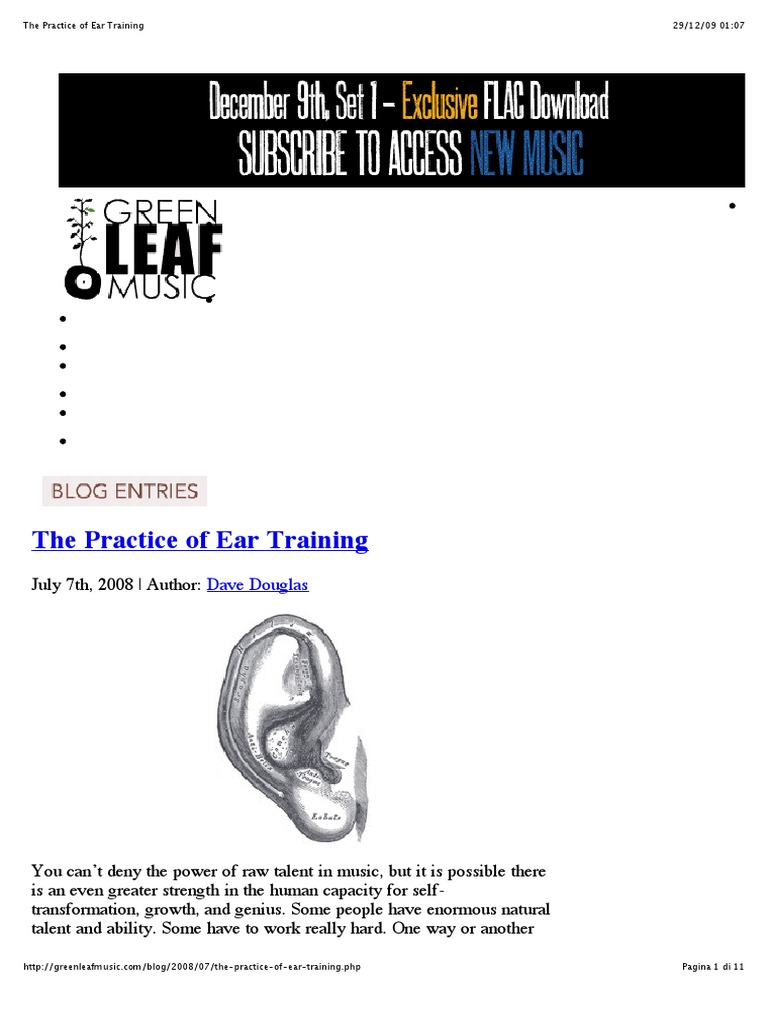 The Practice of Ear Training | Rhythm | Improvisation