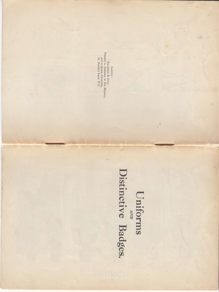 Uniforms & Distinctive Badges 1914 | PDF