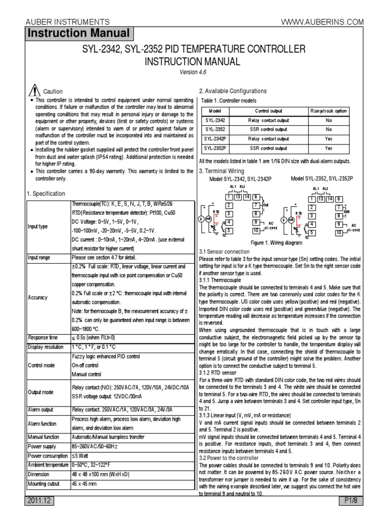 PID Temp. Controller | PDF | Thermocouple | Relay