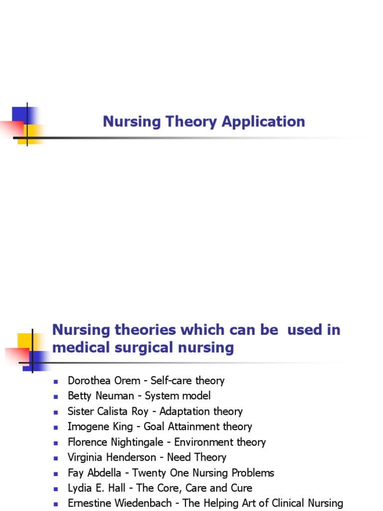 Nursing Theory Application | PDF | Nursing | Health Care