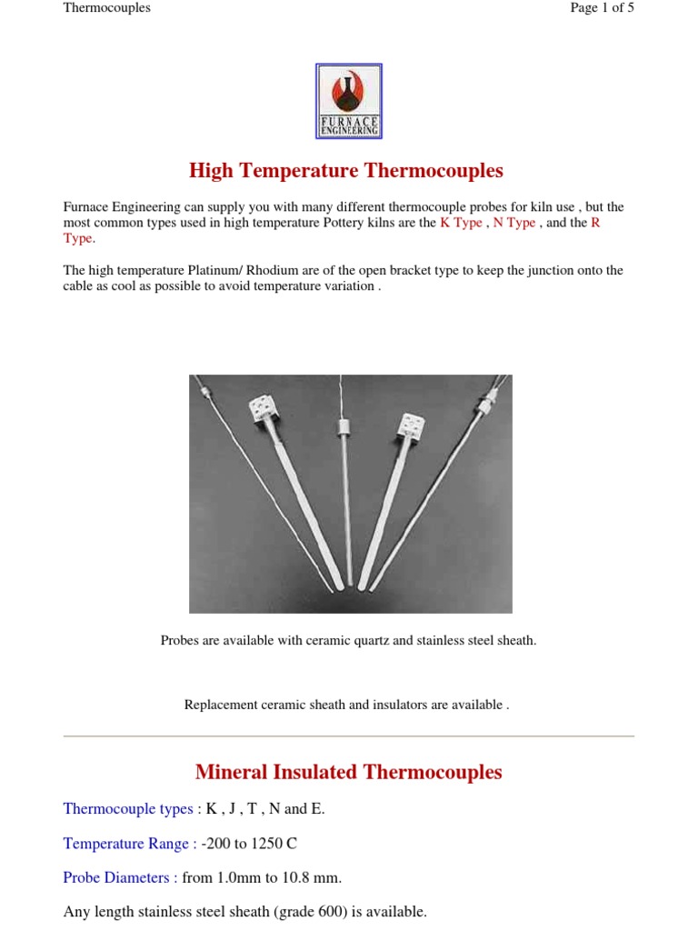 Thermocouples Colour Codes | PDF | Thermocouple | Building Engineering
