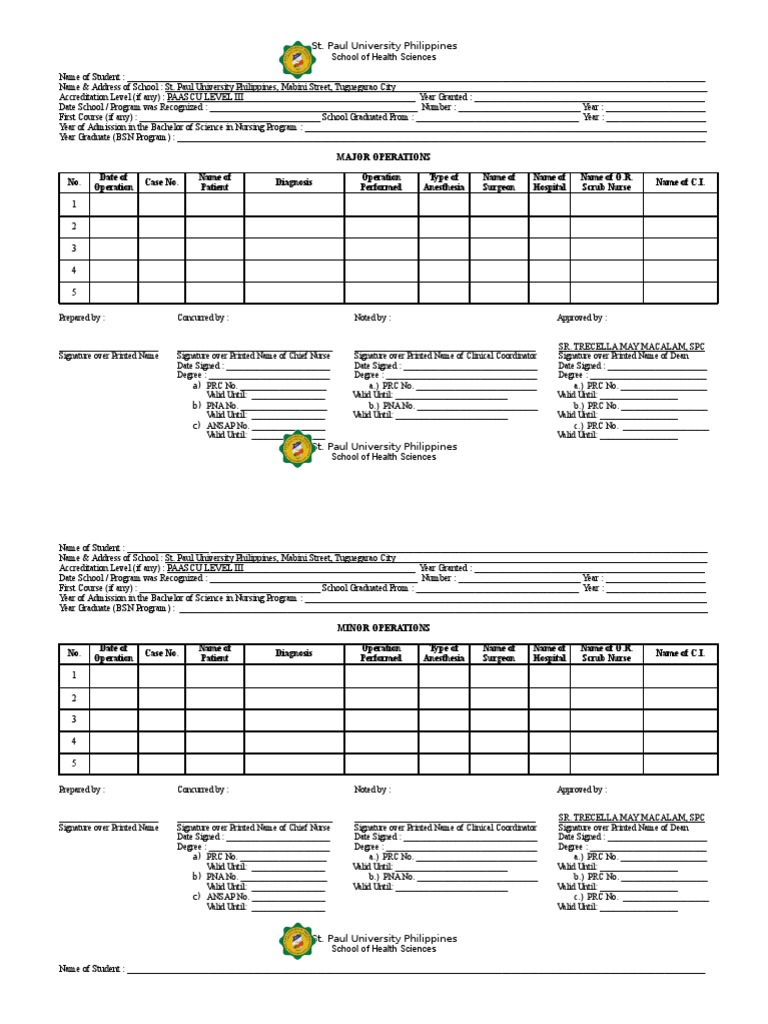 PRC FORM For SPUP NURSING STUDENTS | PDF | Nursing | Academic Degree
