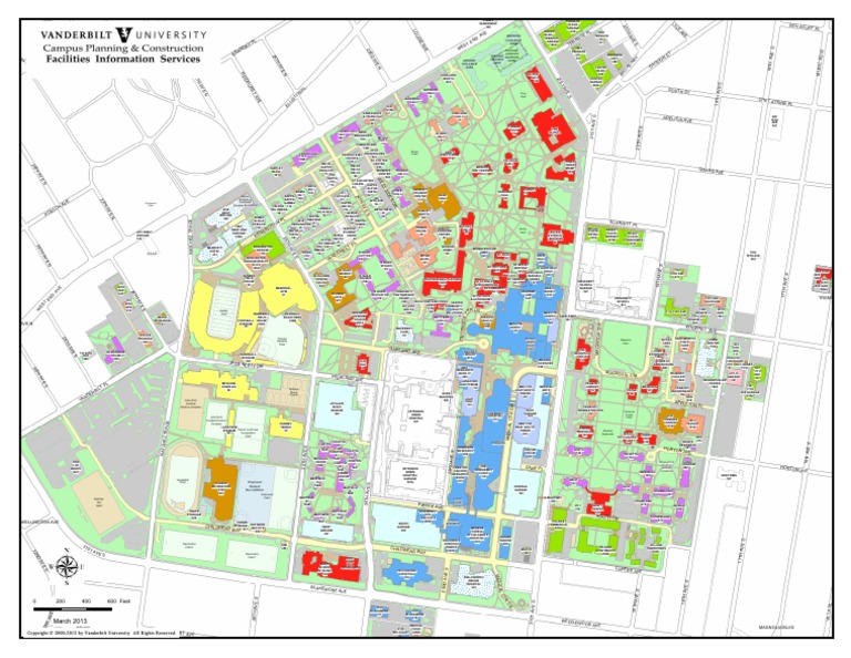 Vanderbilt Color Campus Map | PDF | Sex Segregation | Fraternities And ...