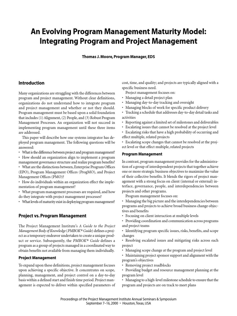 Evolving PM Maturity Model | PDF | Project Management | Governance