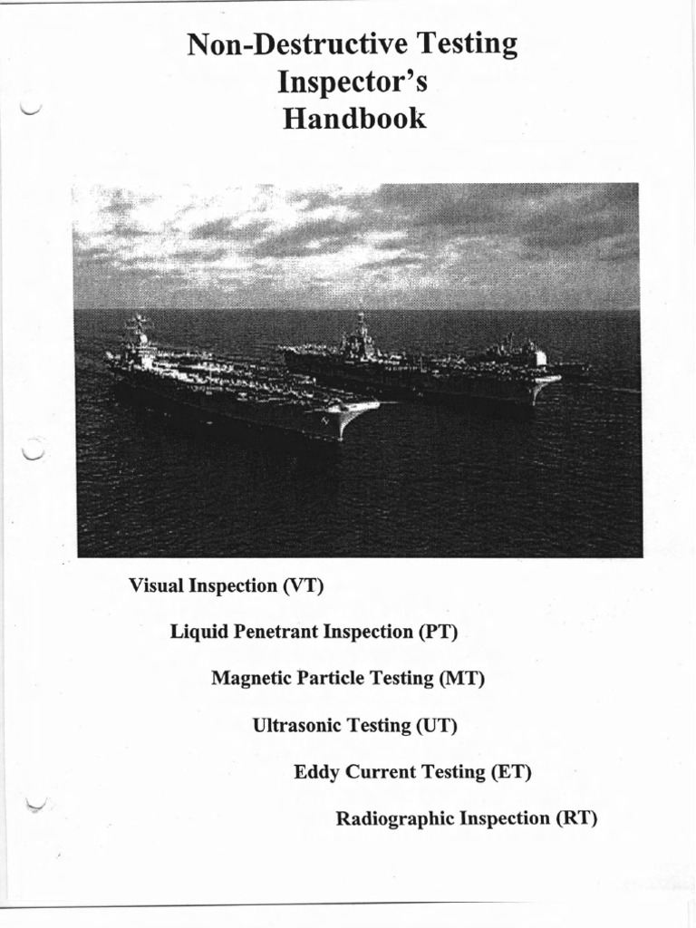 NDT Inspector's Handbook Overview | PDF | Ratio | Nondestructive Testing