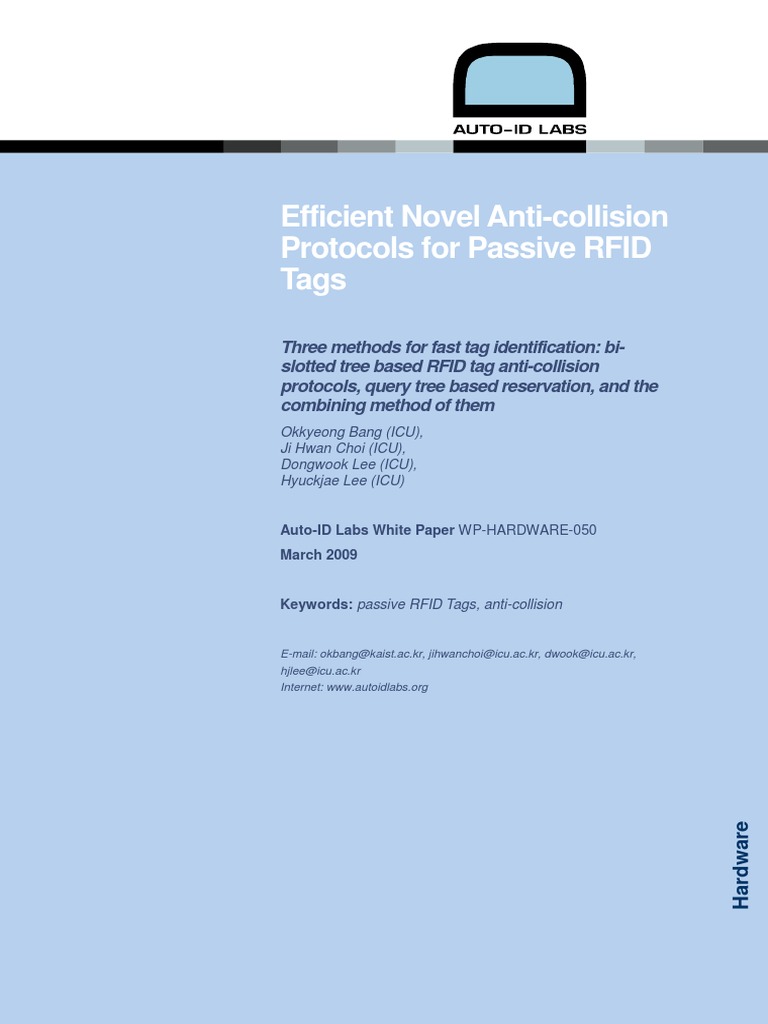 Efficient Anti-Collision for RFID Tags | PDF | Radio Frequency ...