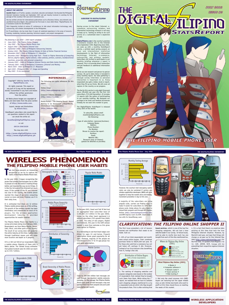Filipino Mobile Phone User Report - DigitalFilipino StatsReport (2nd ...
