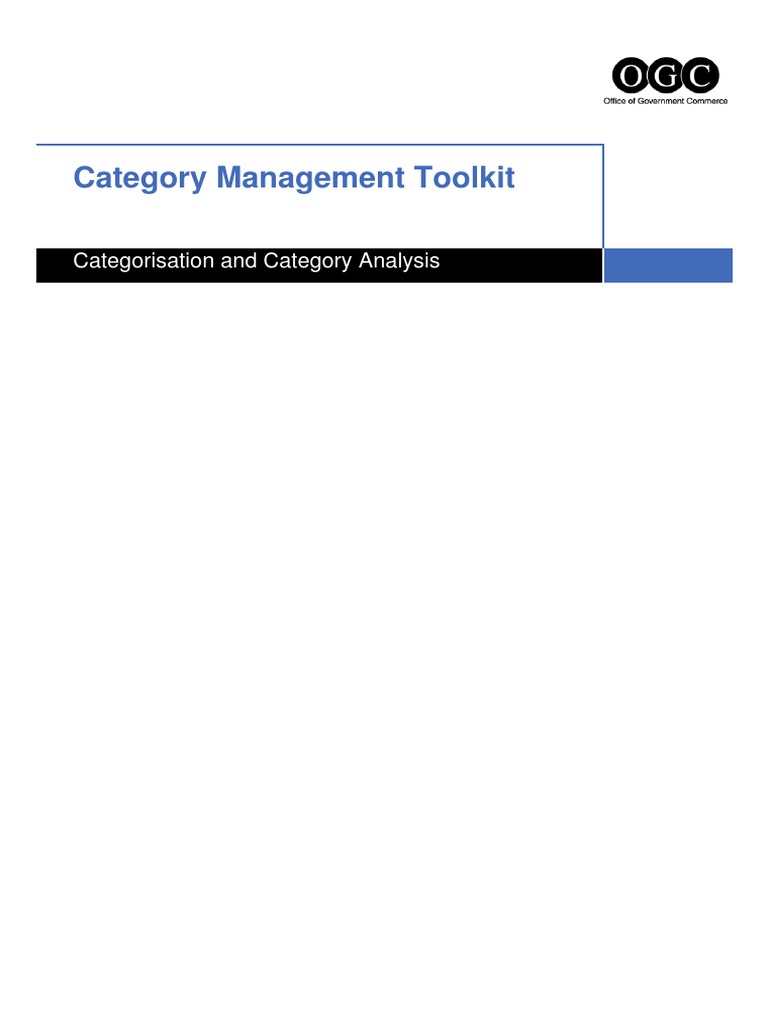 Categorisation and Category Analysis | PDF | Supply Chain ...