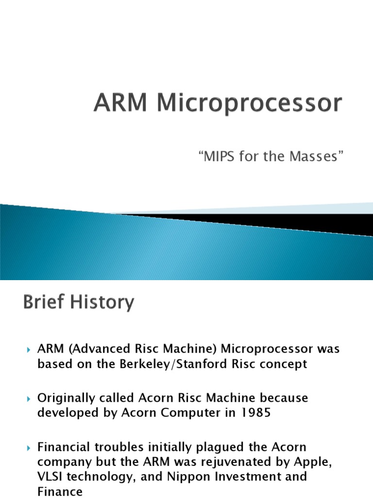 Arm Microprocessor | PDF | Instruction Set | Arm Architecture