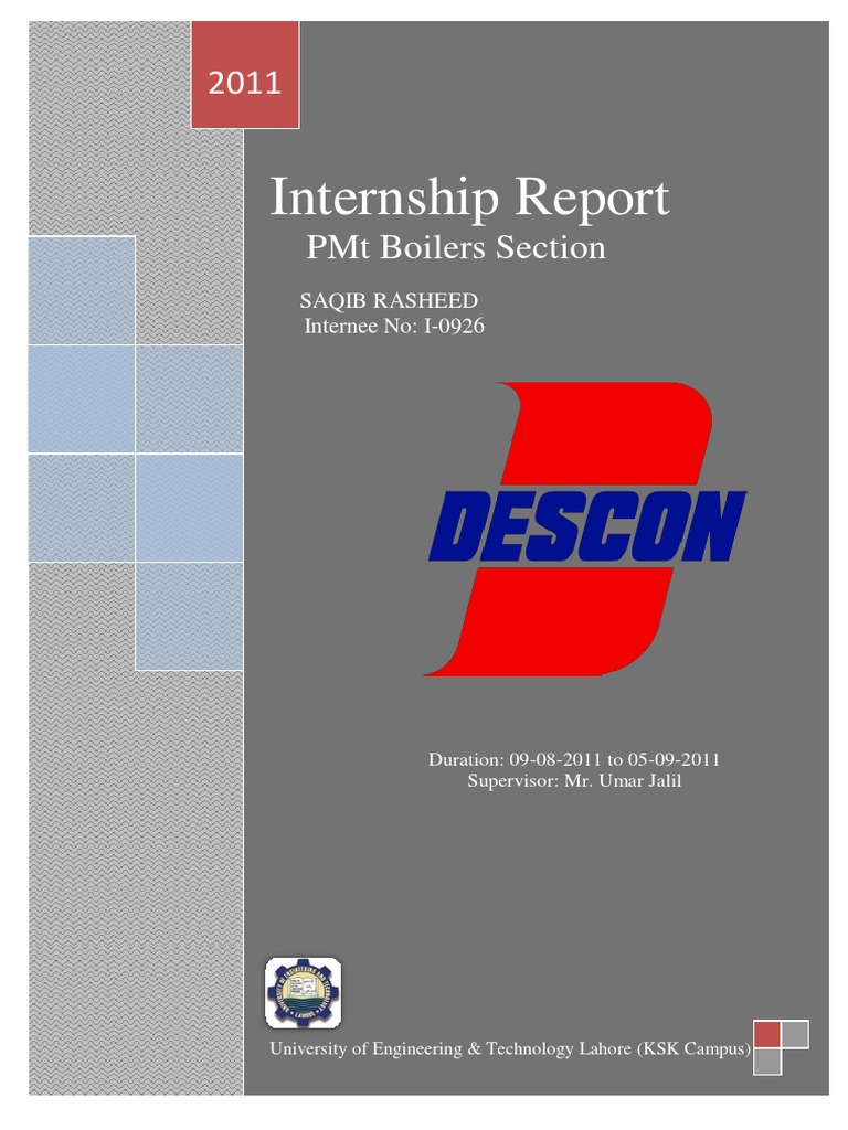 DESCON Internship Report | PDF | Welding | Construction