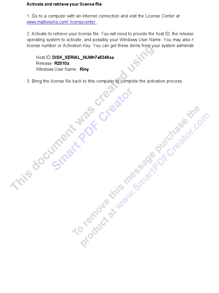 Activate & Retrieve License File Guide | PDF