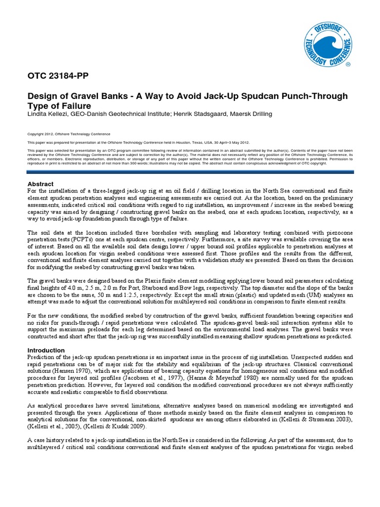 Otc Paper 23184 | PDF | Soil Mechanics | Deformation (Mechanics)