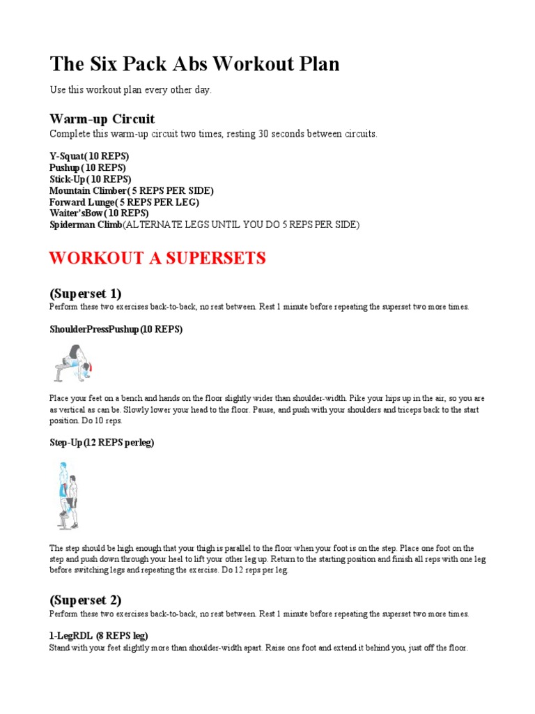 The Six Pack Abs Workout Plan | PDF