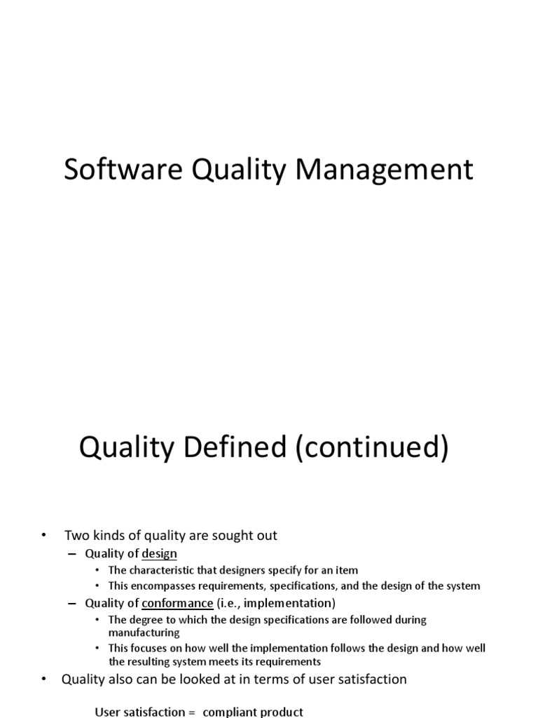 Software Quality Management | PDF | Quality Assurance | Business Process