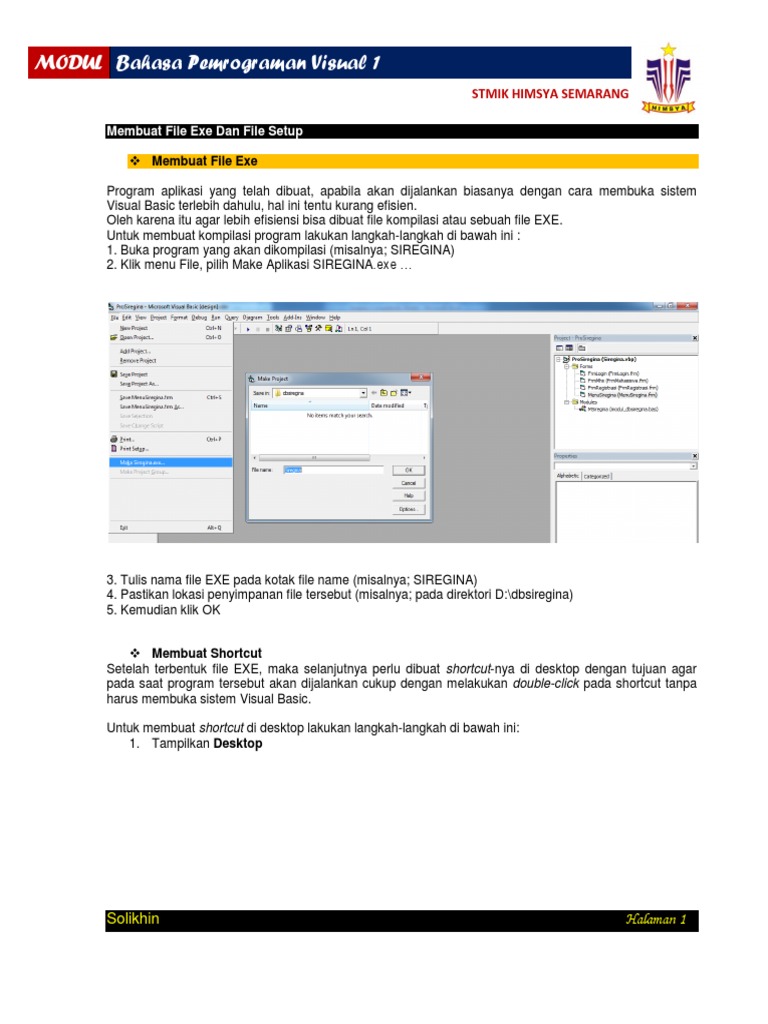 Cara Membuat File EXE dan Setup | PDF